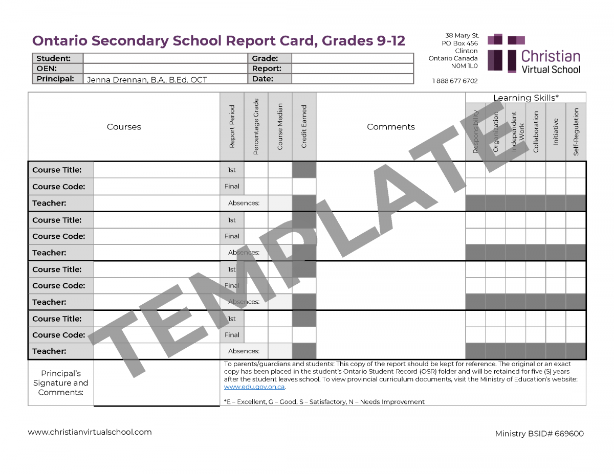 School Manual - Christian Virtual School